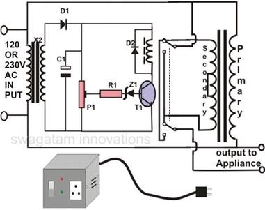 Relay Type Voltage Stabilizer Circuit Diagram